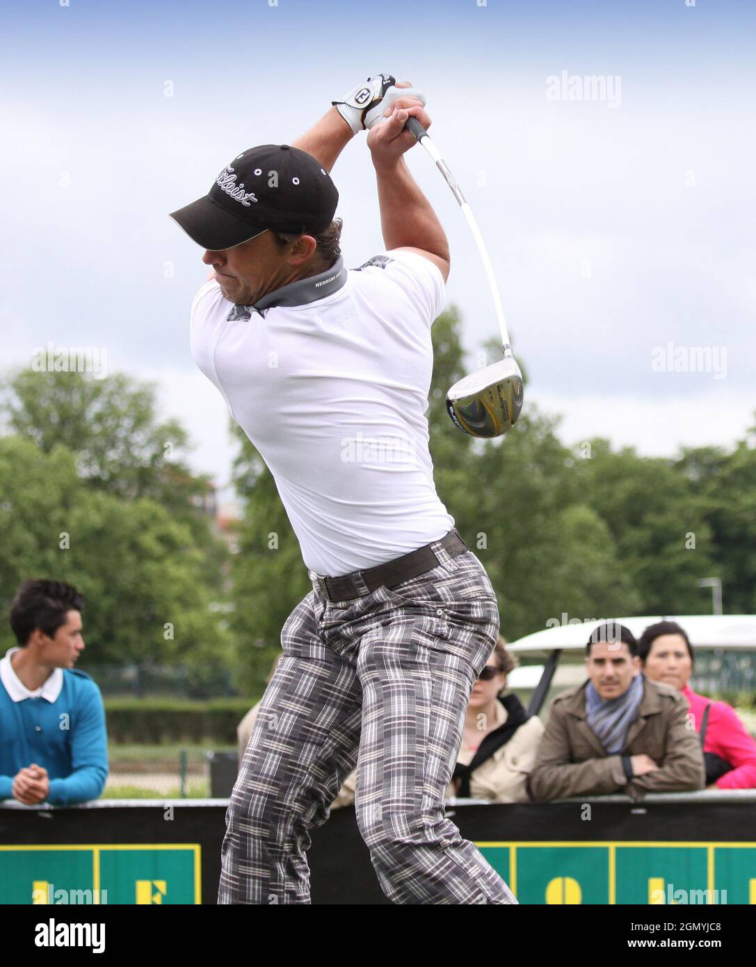 paris, france may 05, 2010, golf long htter on practice ground Stock ...