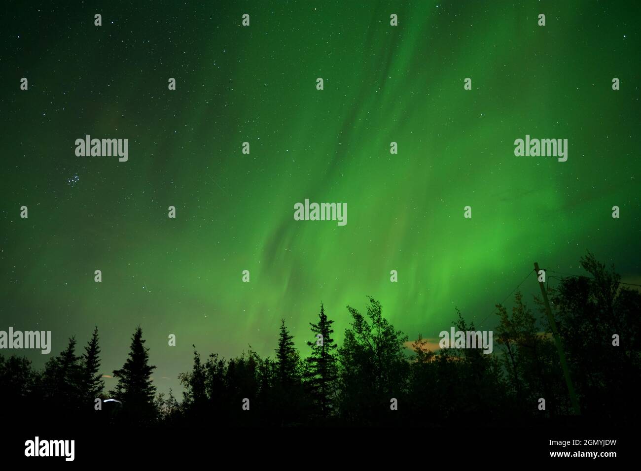 Natural light display of aurora with dynamic patterns of brilliant ...