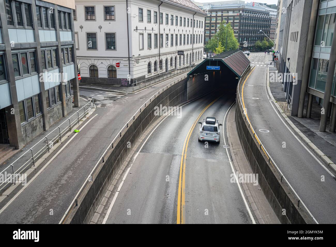 Oslo, Norway. September 2021. a road underpass in the city center Stock ...
