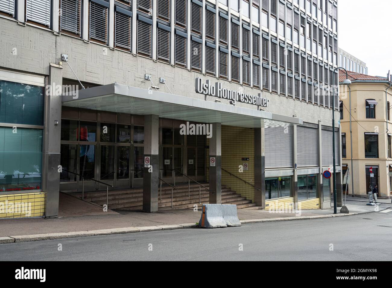 Oslo, Norway. September 2021. The external view of the Oslo Congress ...