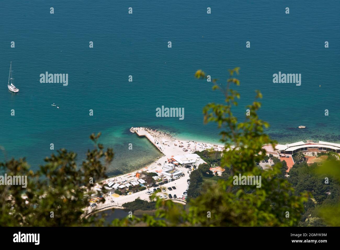 Monte Conero National Park, View of Portonovo from the Pian Grande ...