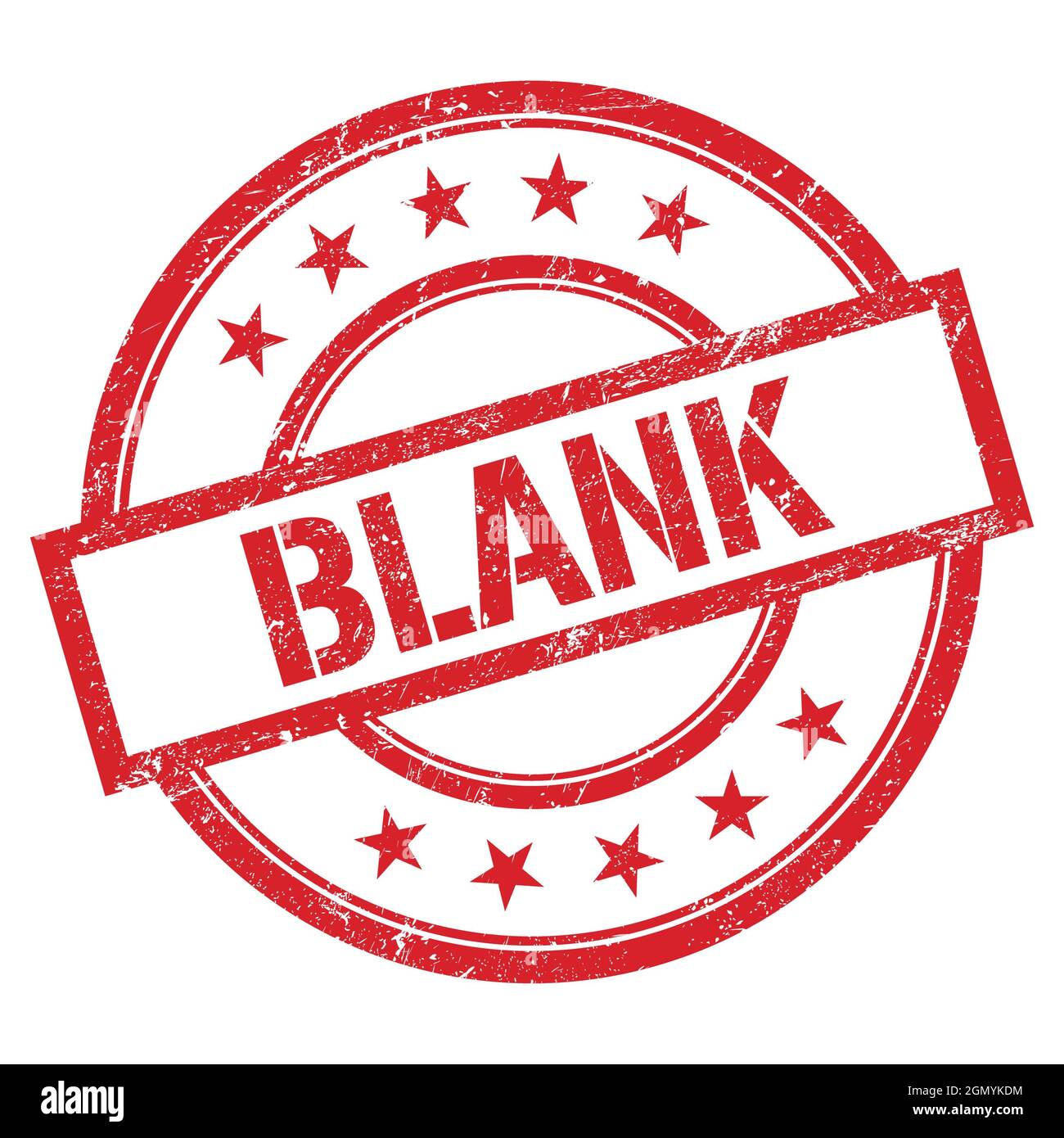BLANK text written on red round vintage rubber stamp Stock Photo - Alamy