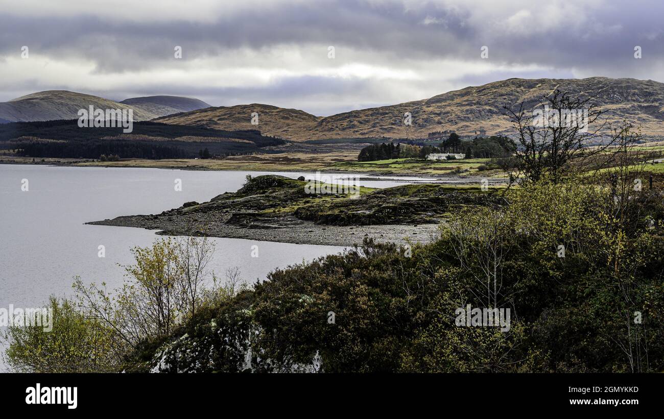 Beautiful view of the Loch Doon in Scotland, during daylight Stock ...