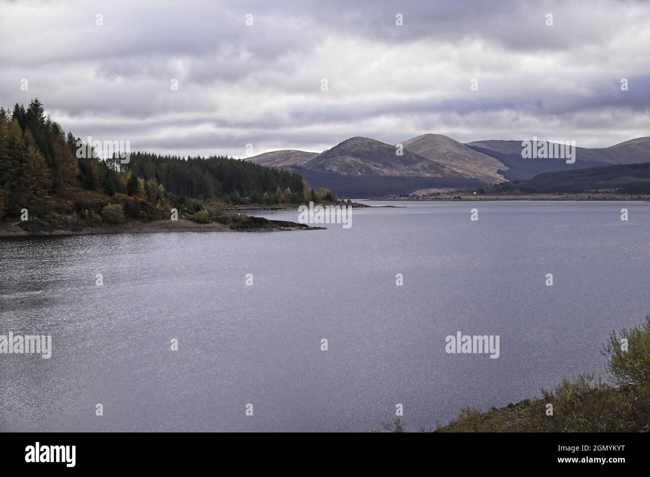Beautiful view of the Loch Doon in Scotland, during daylight Stock ...