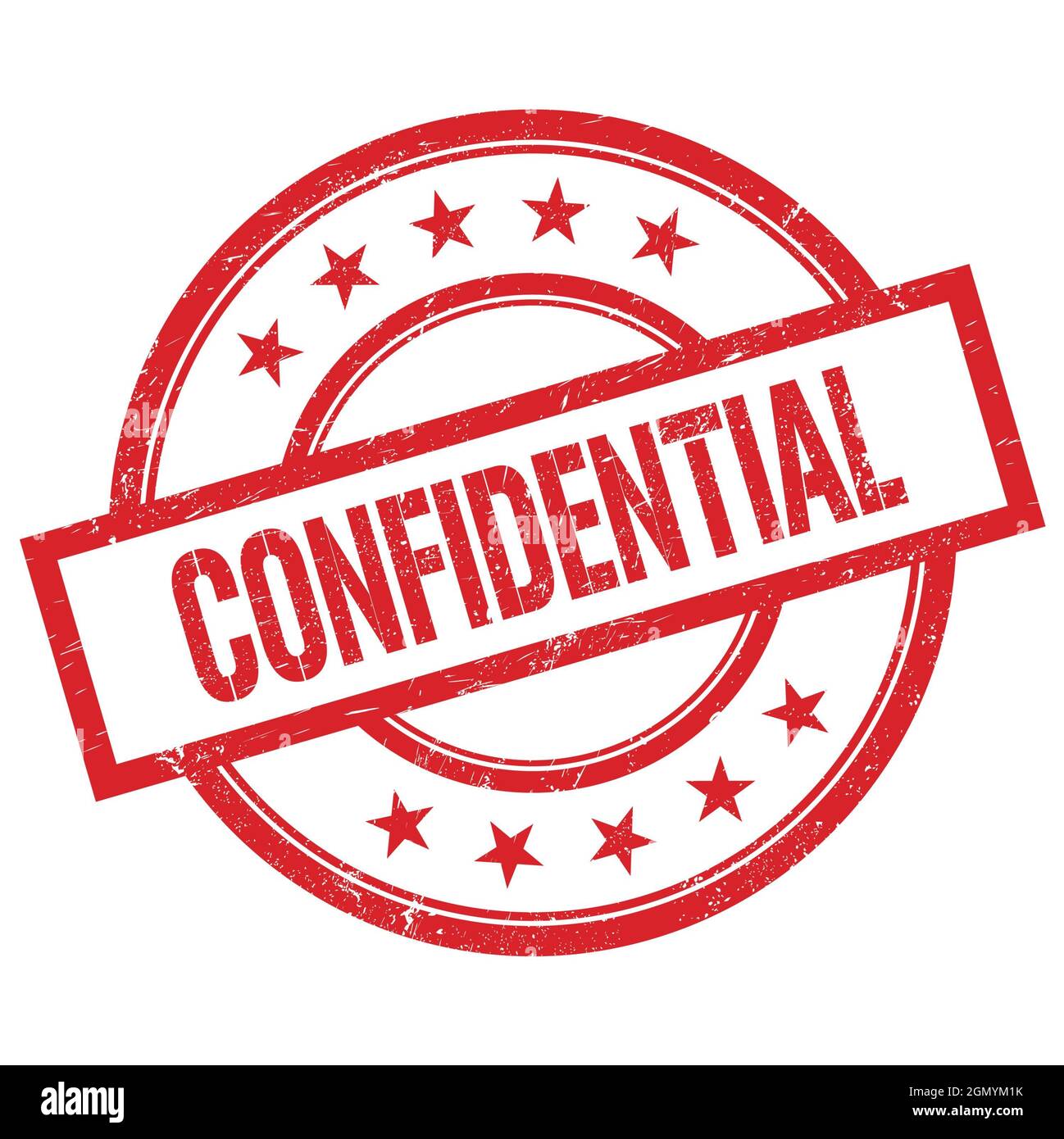 CONFIDENTIAL text written on red round vintage rubber stamp Stock Photo ...