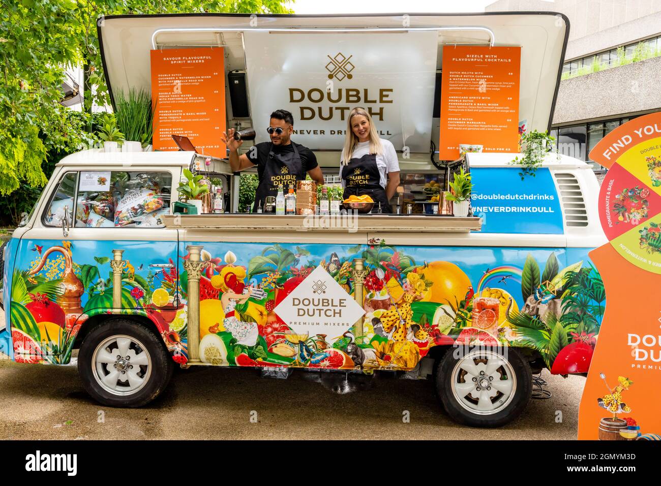 Two Young People Selling Cocktails from A Colourful Camper Van, The ...