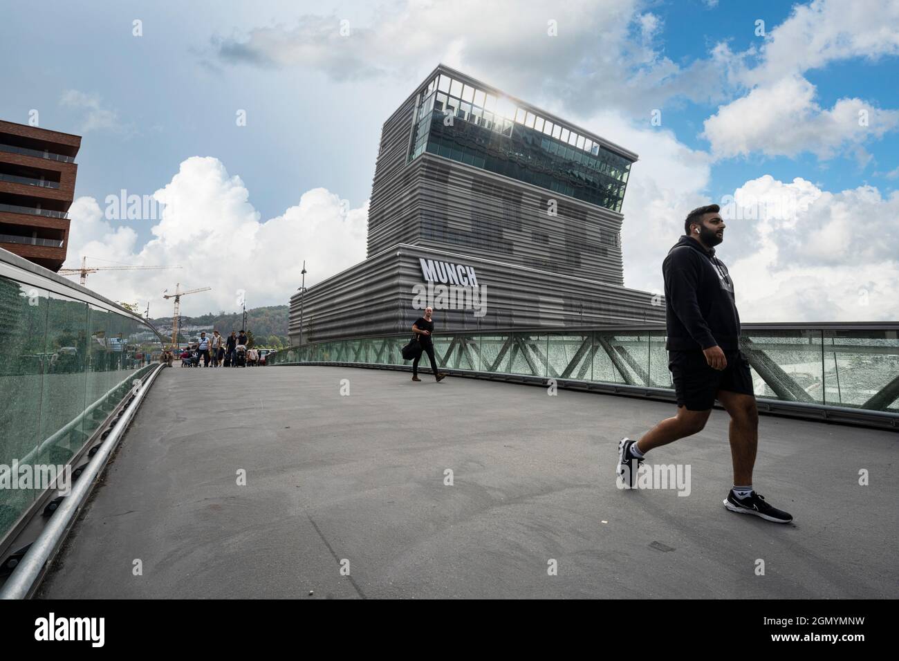 Oslo, Norway. September 2021. Outdoor view of the Edvard Munch museum ...