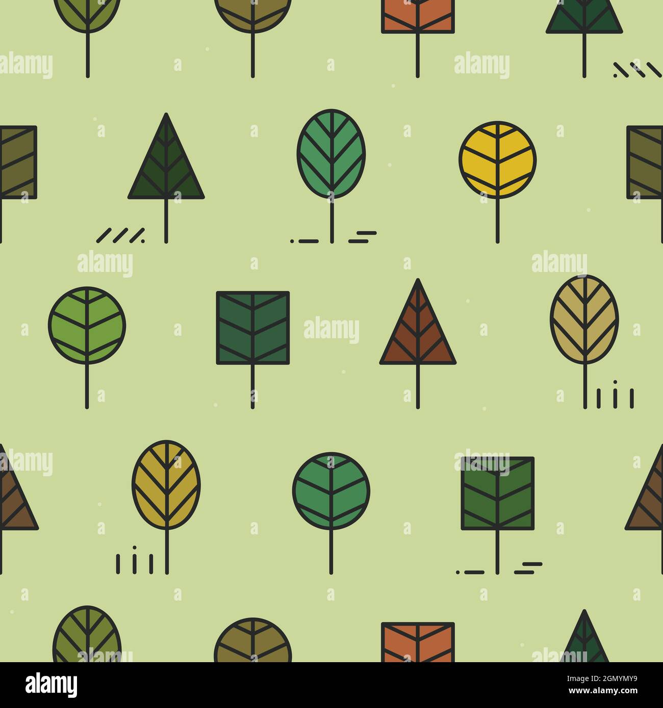 Outline trees - vector background Stock Vector Image & Art - Alamy