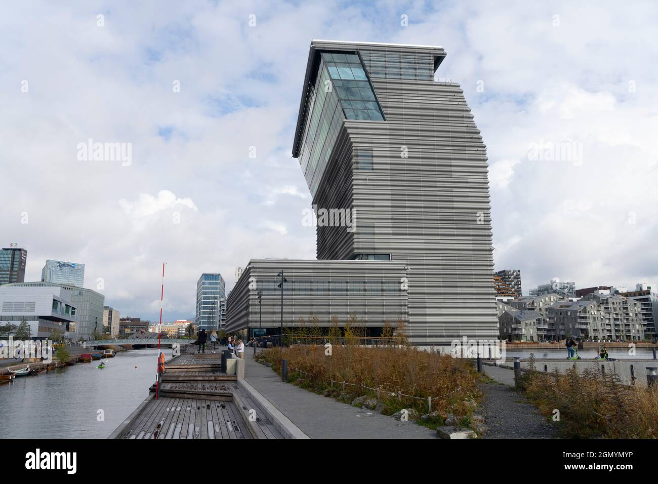 Oslo, Norway. September 2021. Outdoor view of the Edvard Munch museum ...