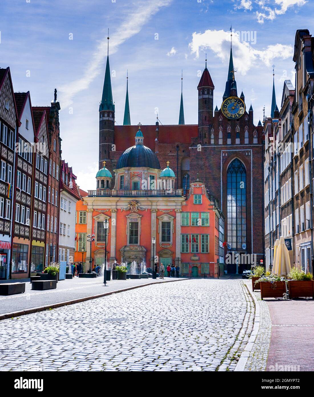Danzig, Poland - 2 September, 2021: View of the Royal Chapel and St ...