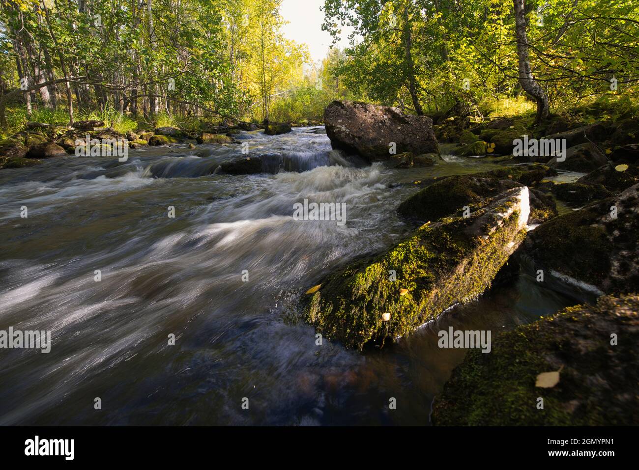 River in Muonio, Lapland, Finland Stock Photo - Alamy