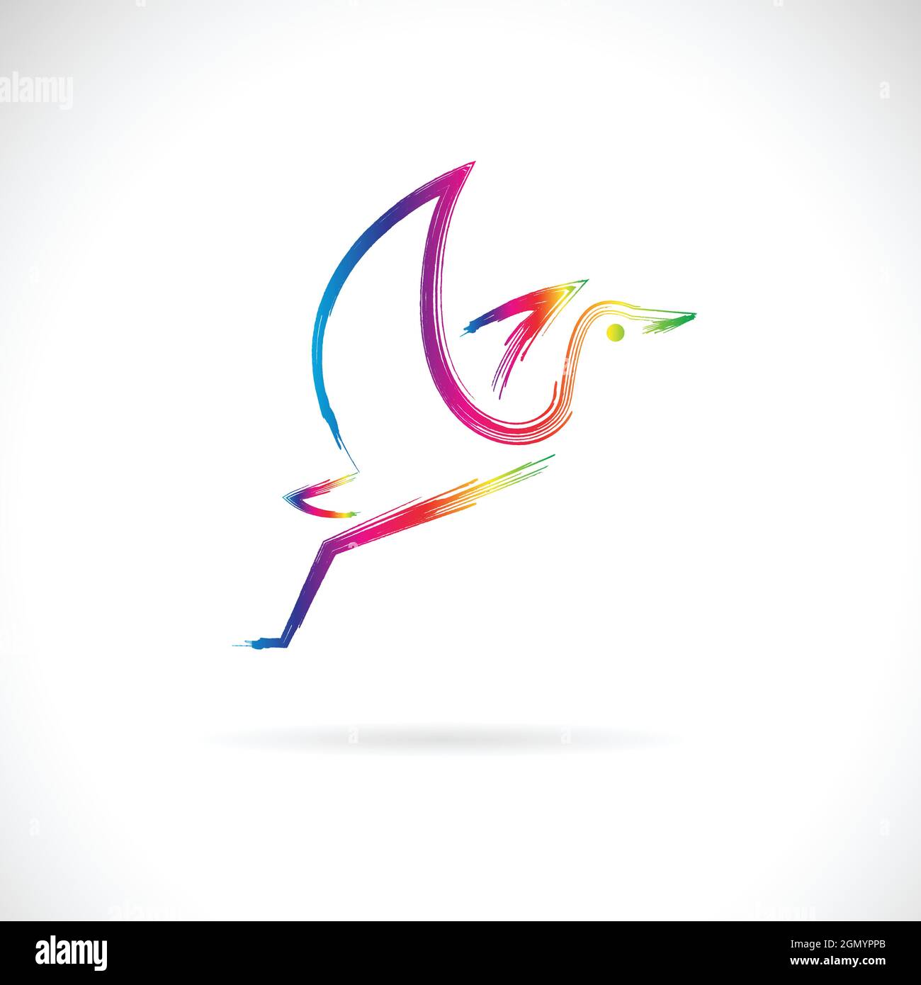 Vector of egret design on white background. Birds logos or icons. Easy ...
