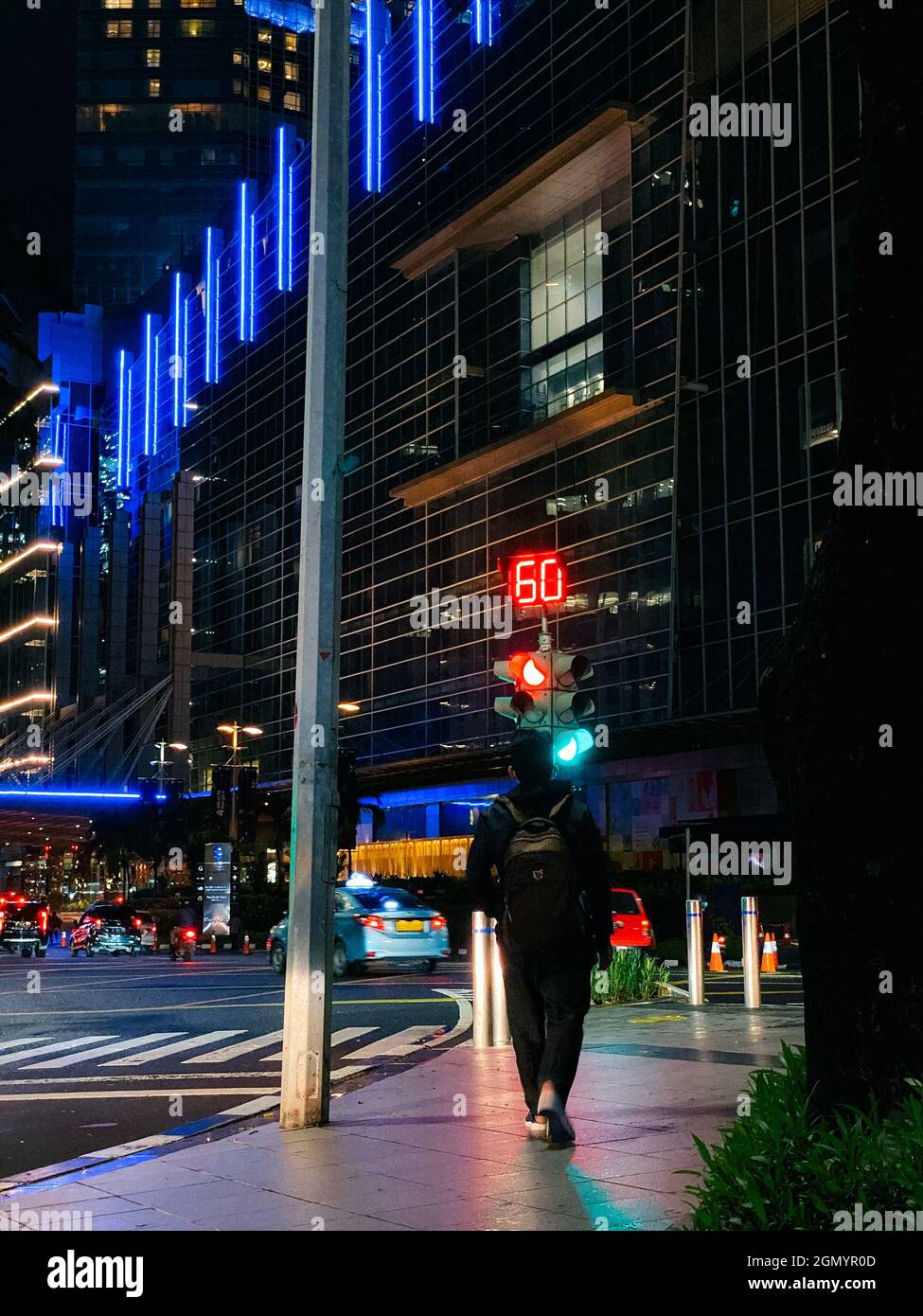 Jakarta city night traffic skyscrapers hi-res stock photography and ...