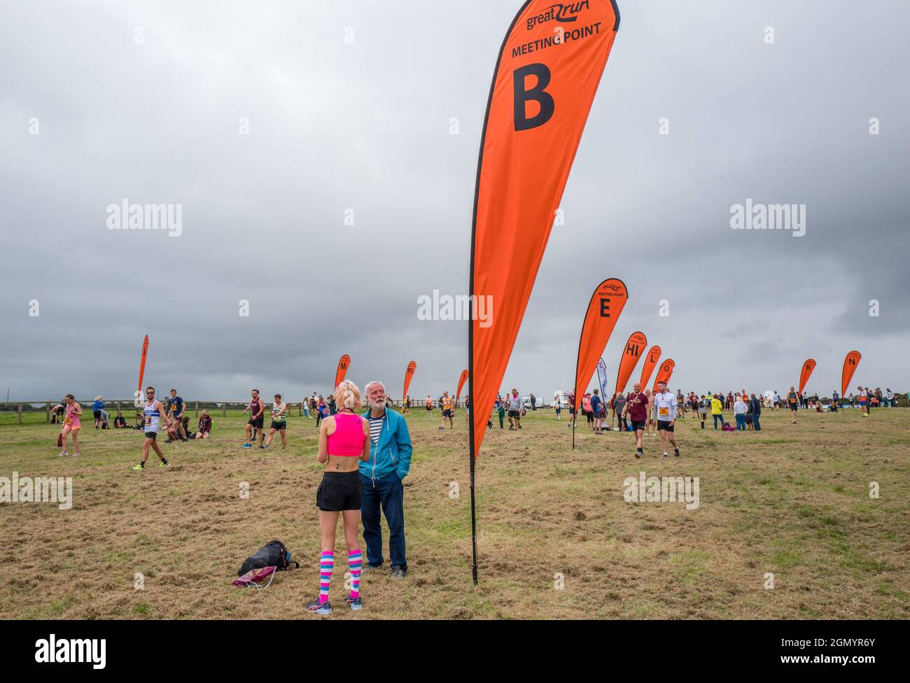Runners in the meeting point after finishing in the 2021 Great North ...