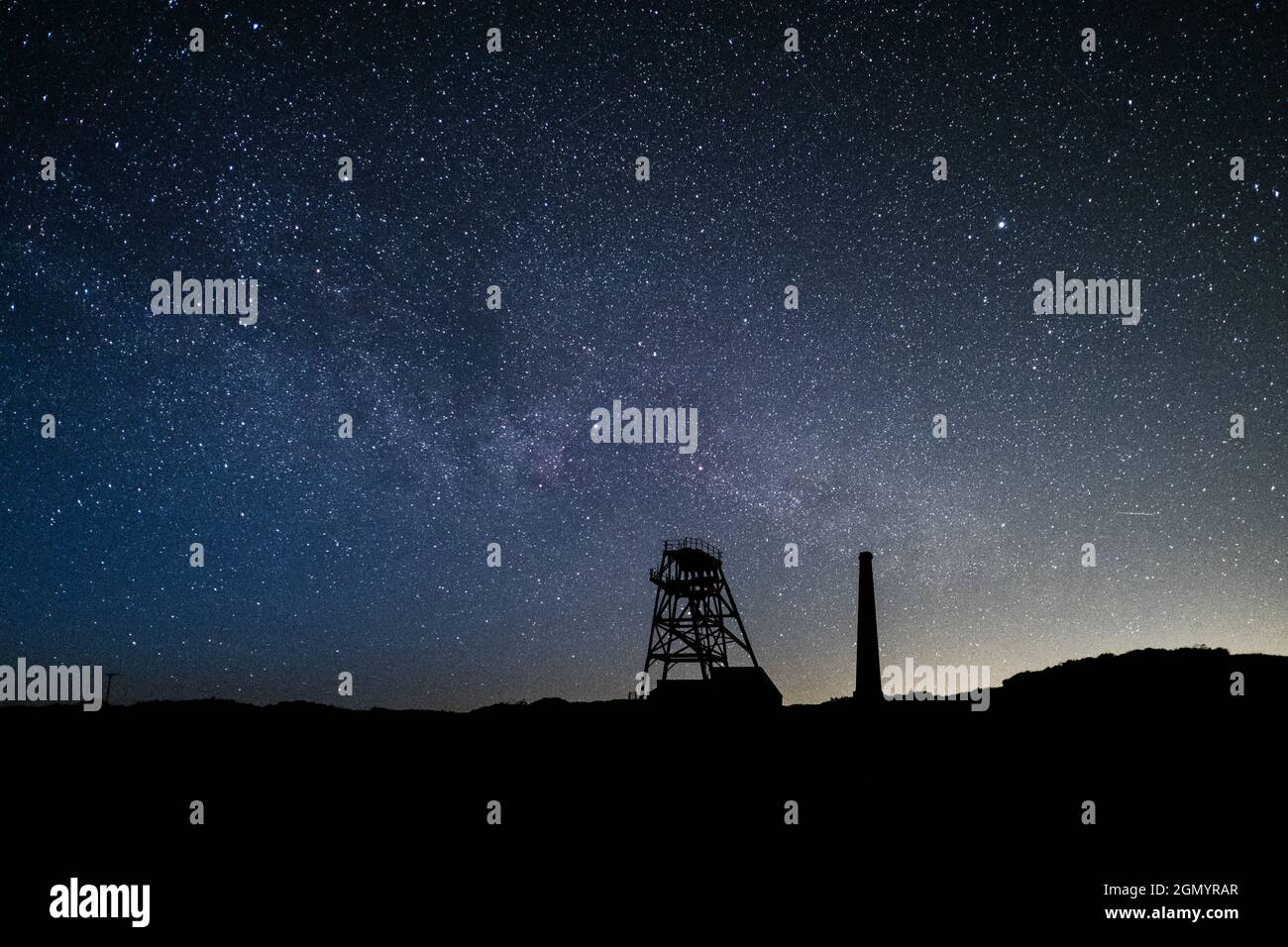 Botallack Mine Engine House on a Starry Night Stock Photo - Alamy