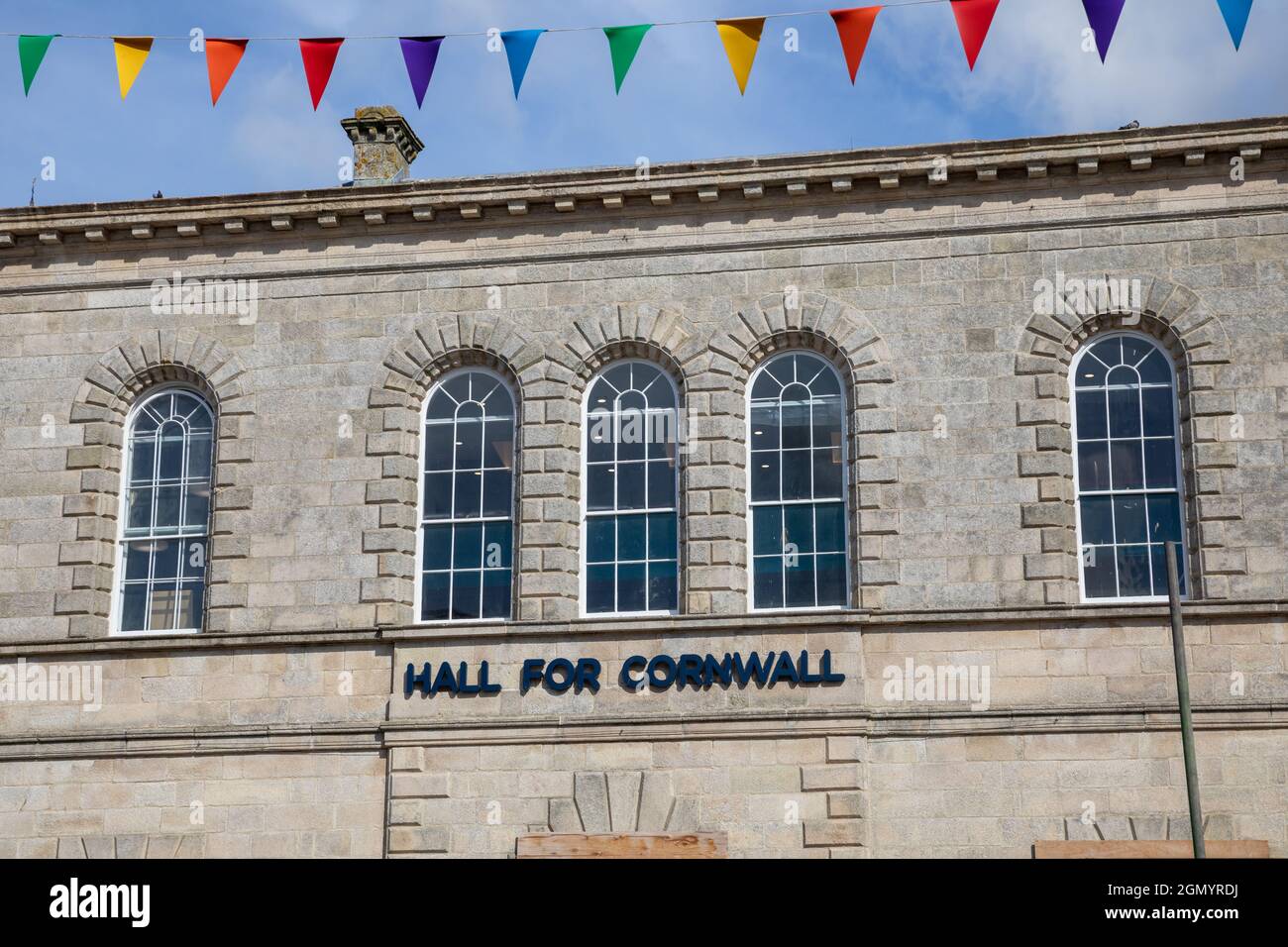 Truro, UK,21st September 2021,Blue skies over Hall for Cornwall in ...