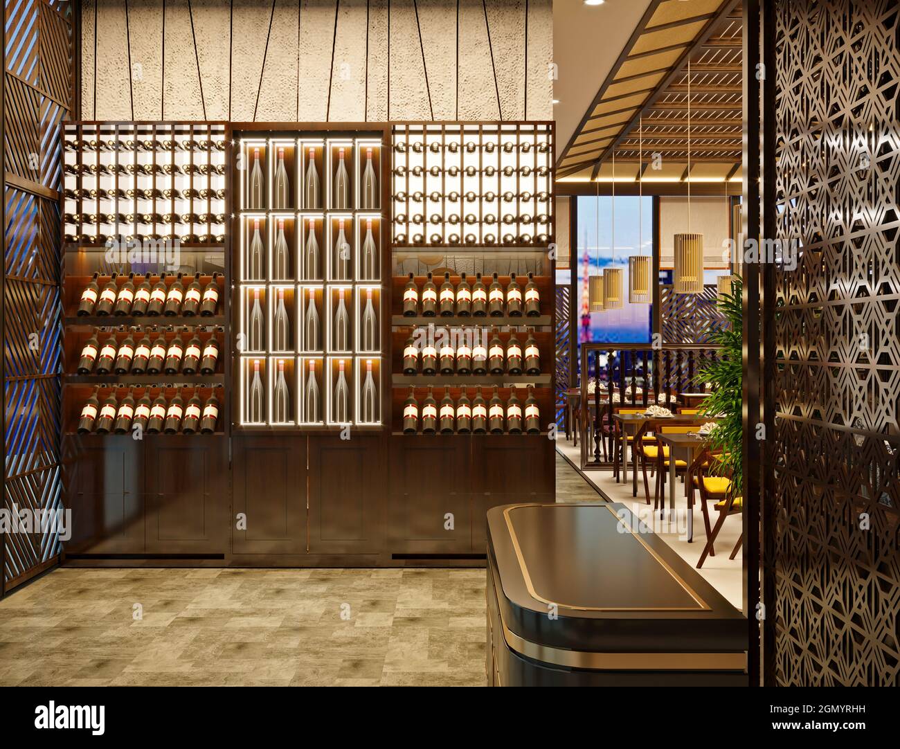 Drawing interior cafe hi-res stock photography and images - Alamy