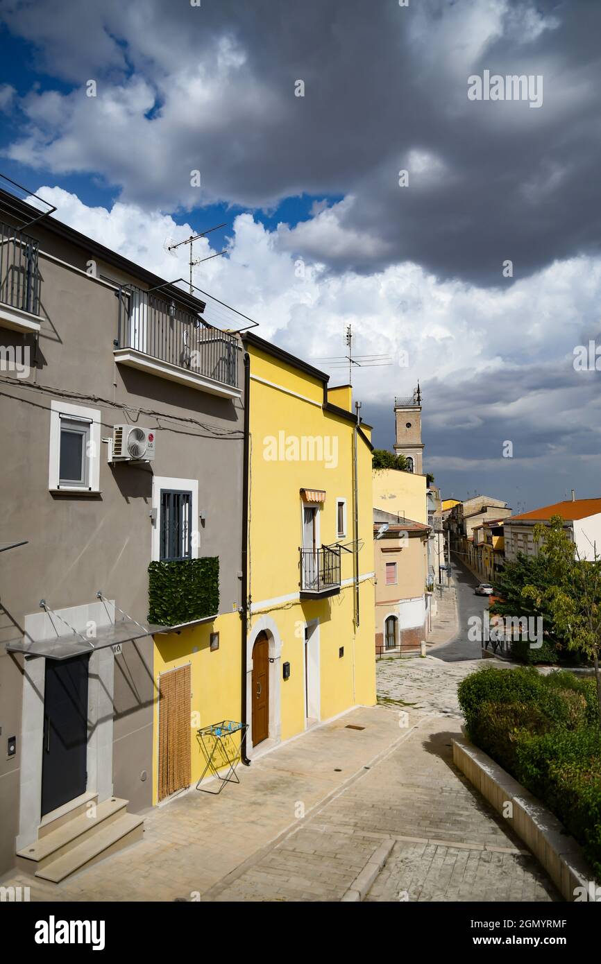 A narrow street in Lavello, an old town in Basilicata region, Italy ...