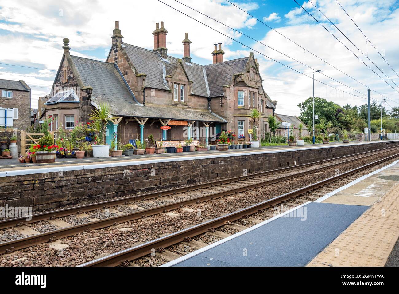 Grade 2 listed Chathill railway station on the east coast mainline ...