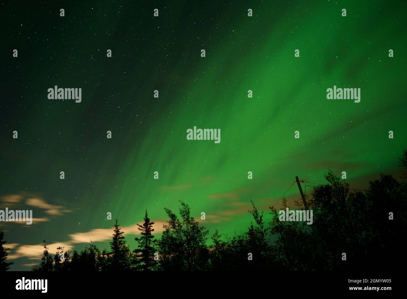 Natural light display of aurora with dynamic patterns Stock Photo - Alamy