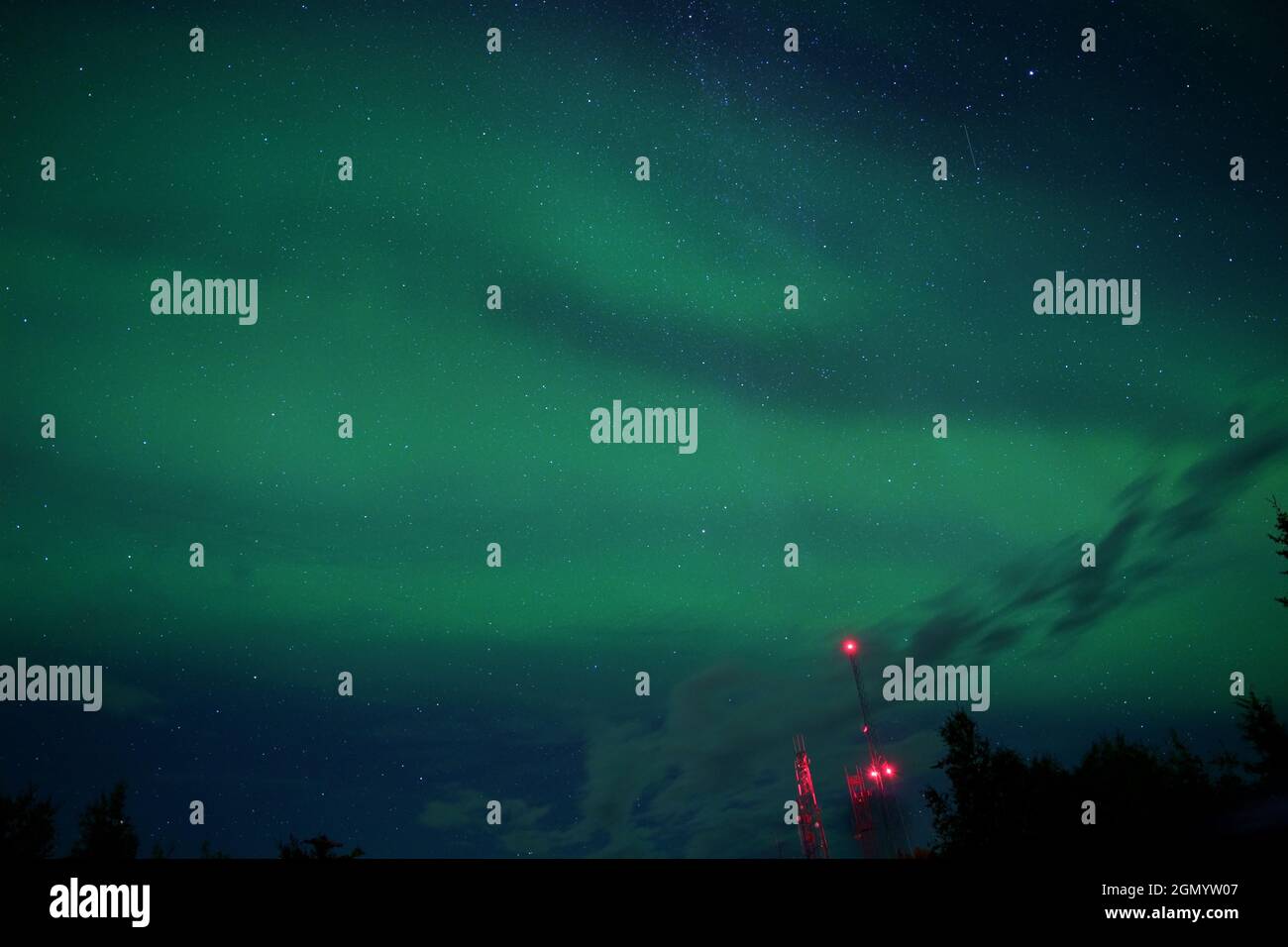 Natural light display of aurora with dynamic patterns Stock Photo - Alamy