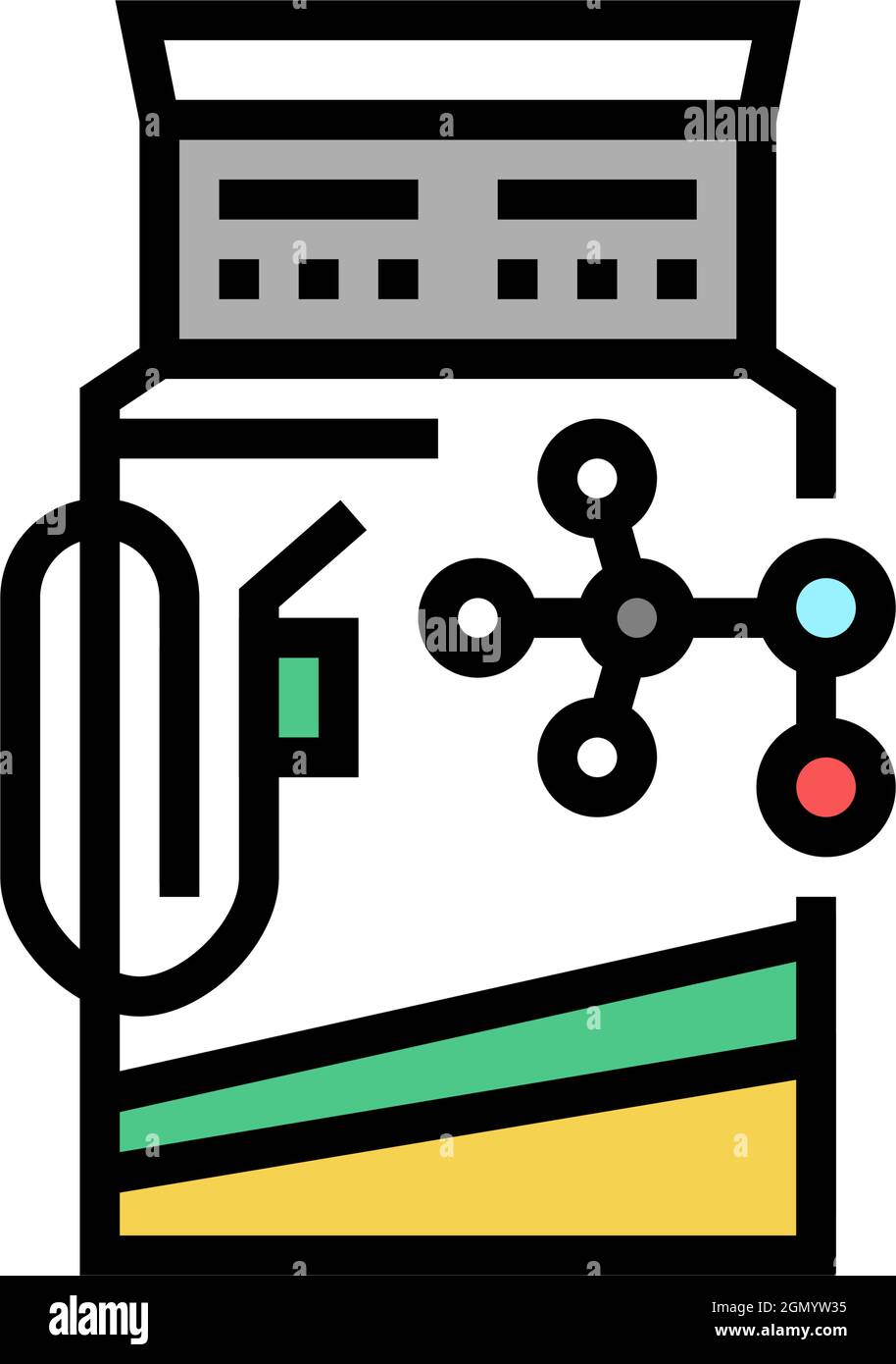 methanol gas station color icon vector illustration Stock Vector Image ...