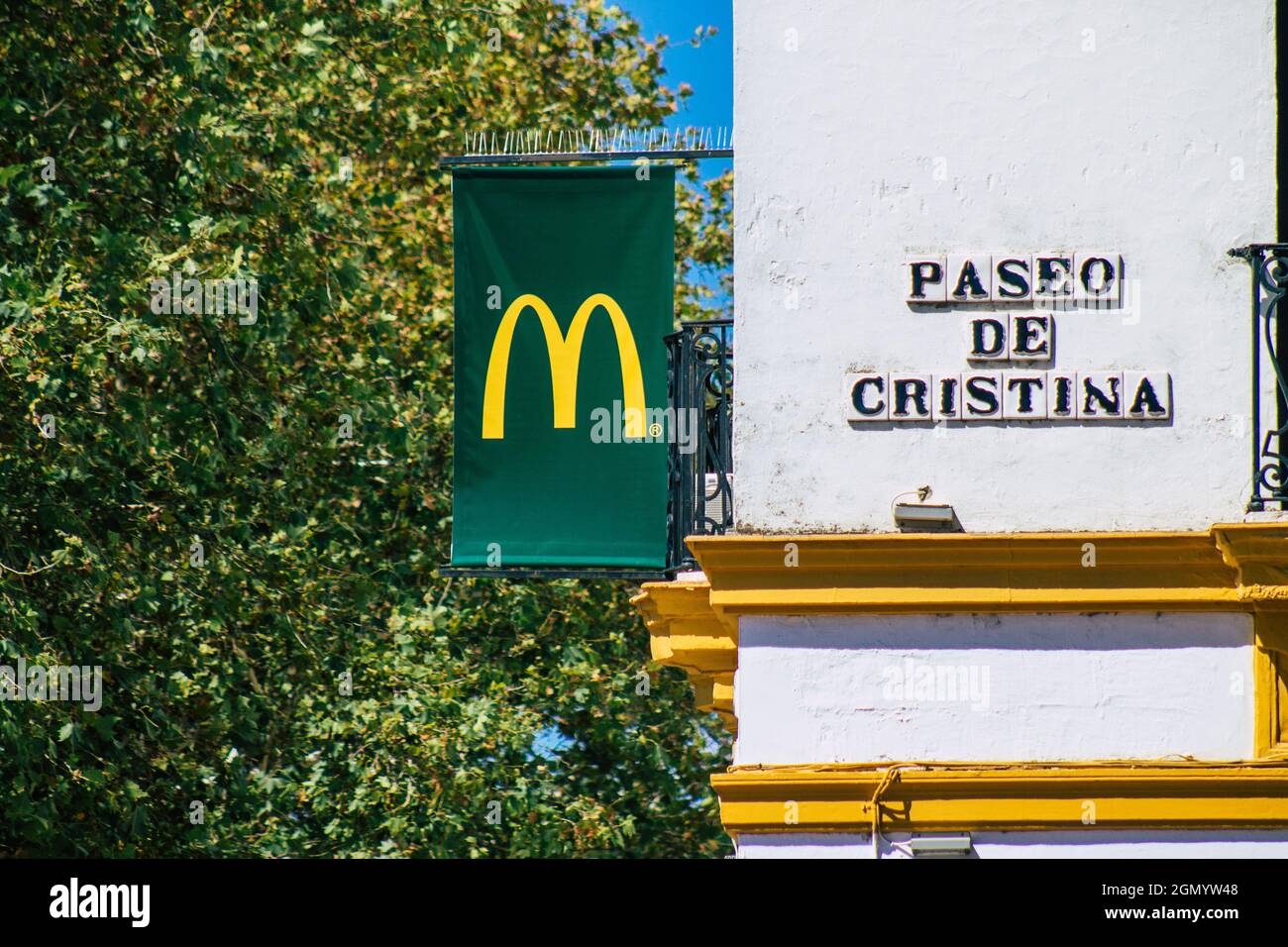 Seville Spain September 18, 2021 Commercial sign front a business ...