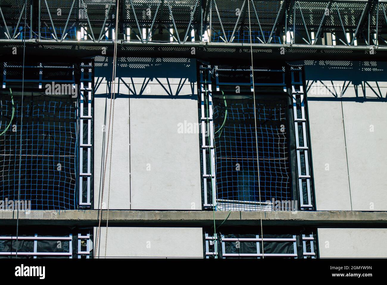 Seville Spain September 18, 2021 Construction site of a new building in ...