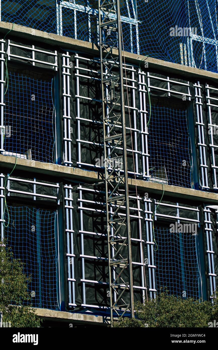 Seville Spain September 18, 2021 Construction site of a new building in ...