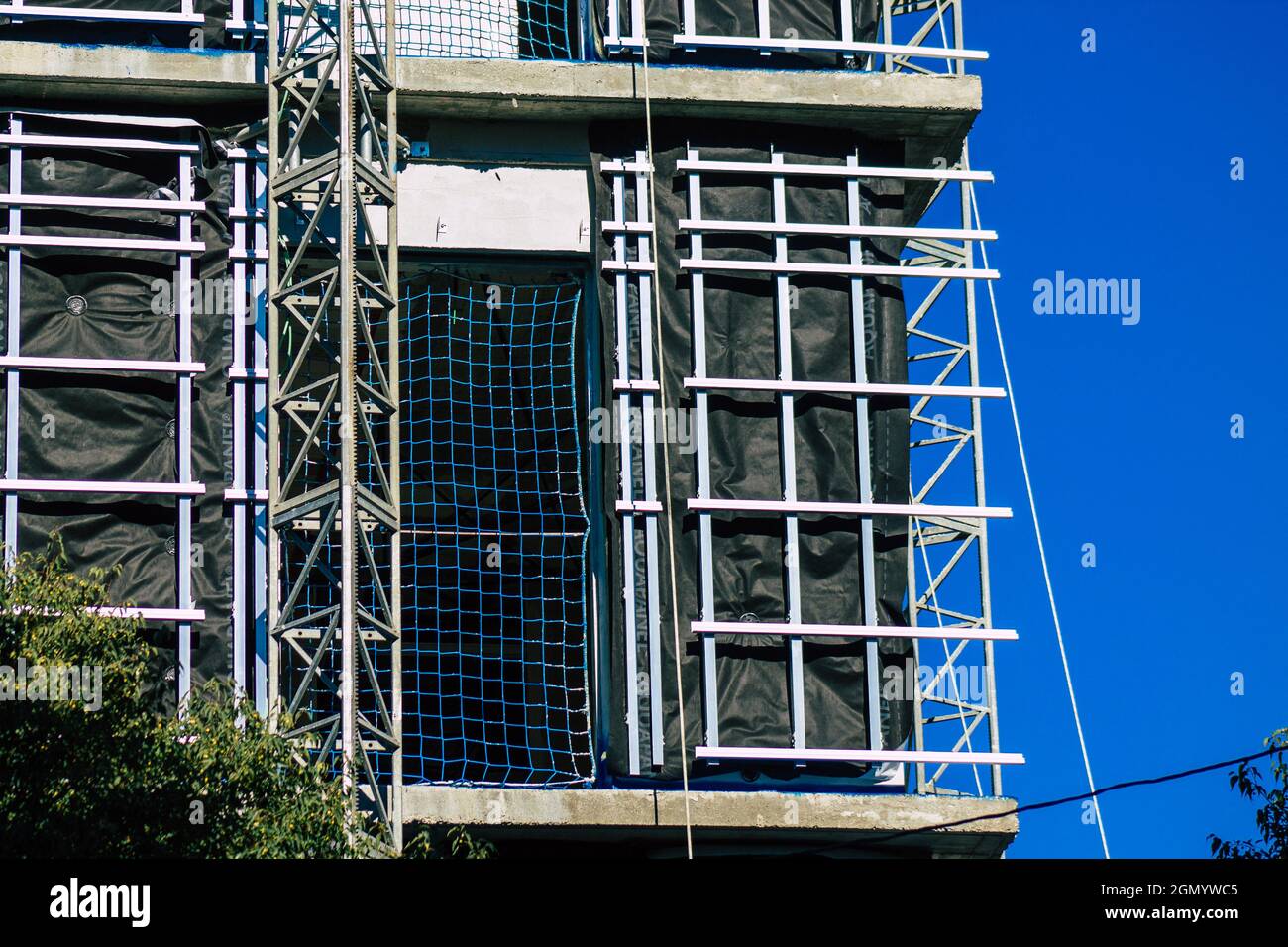 Seville Spain September 18, 2021 Construction site of a new building in ...
