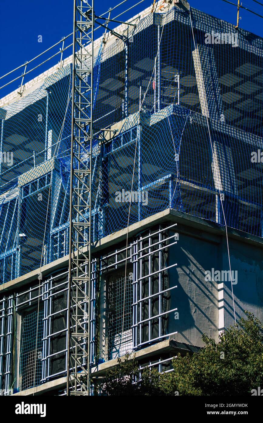 Seville Spain September 18, 2021 Construction site of a new building in ...