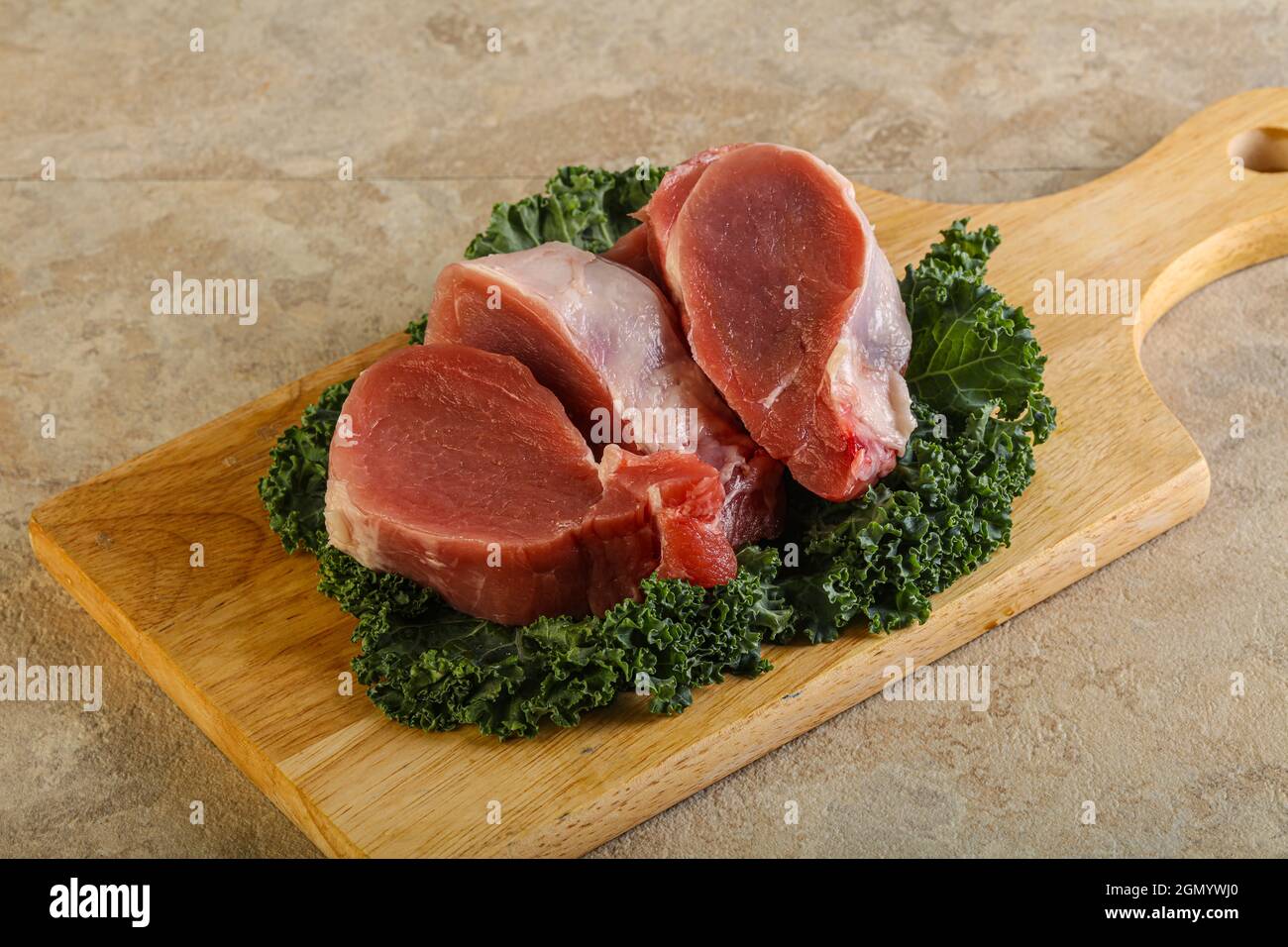 Fresh raw pork tenderloin for roast or grill Stock Photo - Alamy