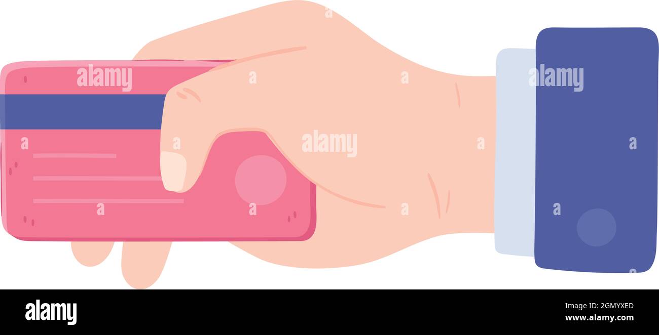 hand with credit card Stock Vector Image & Art - Alamy