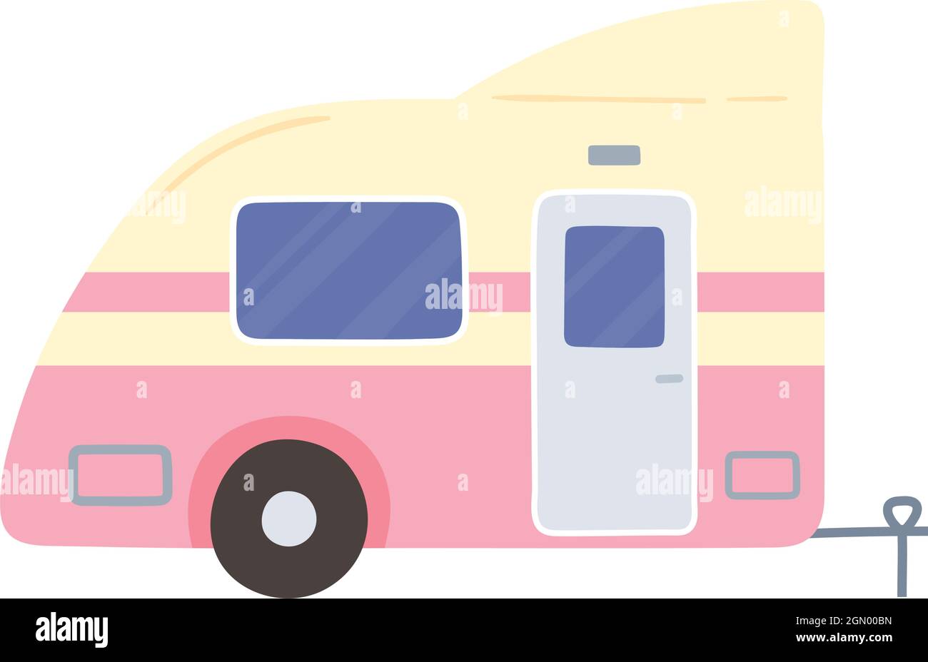 cartoon trailer camping Stock Vector Image & Art - Alamy