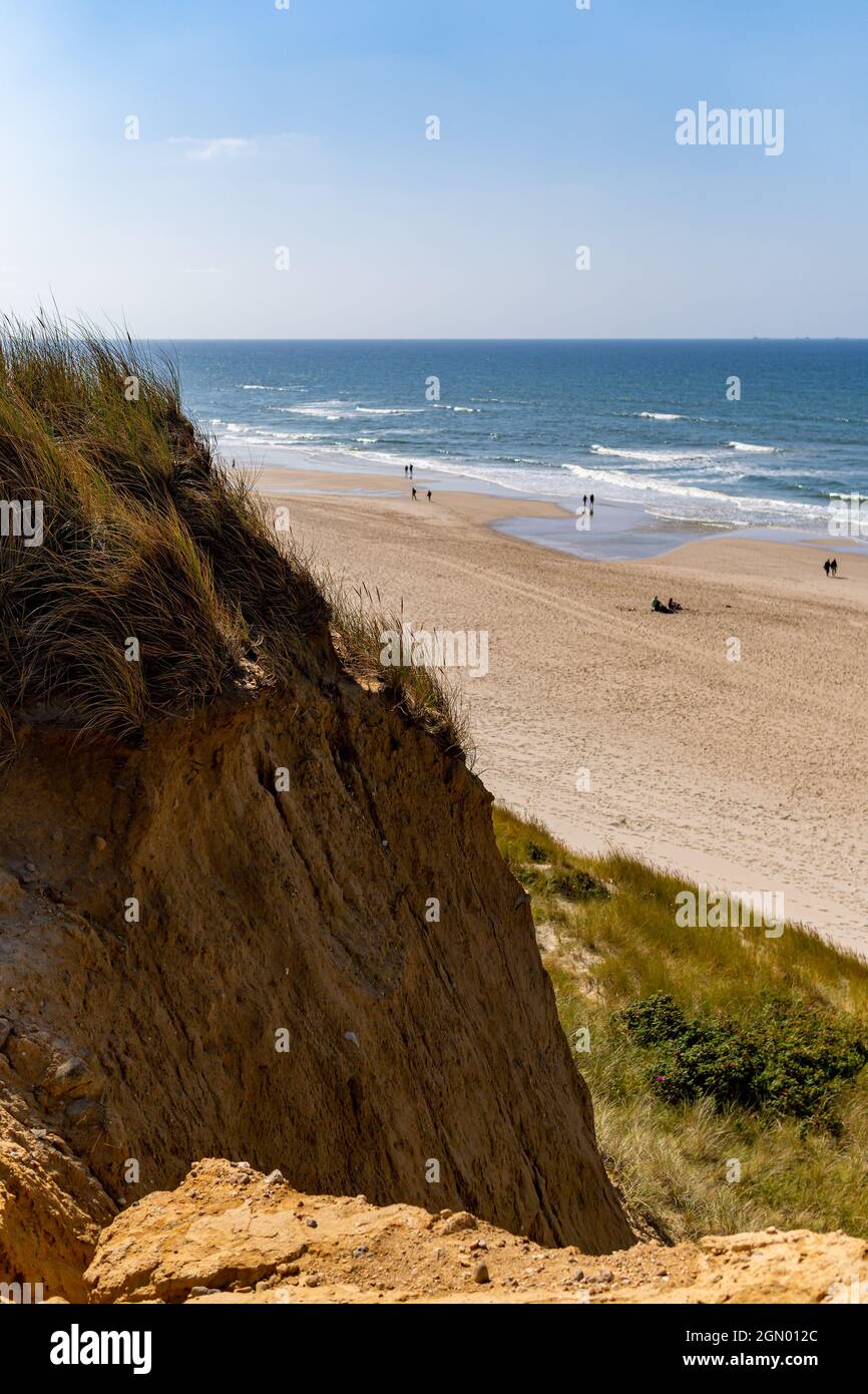 Red Cliff. North sea and beach near Kampen on the island Sylt Stock ...
