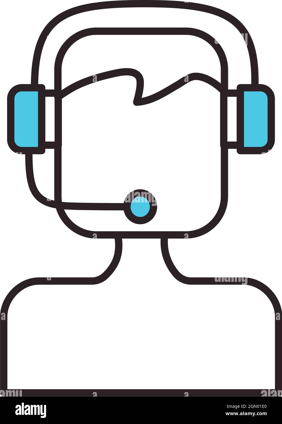 operator with headset Stock Vector Image & Art - Alamy
