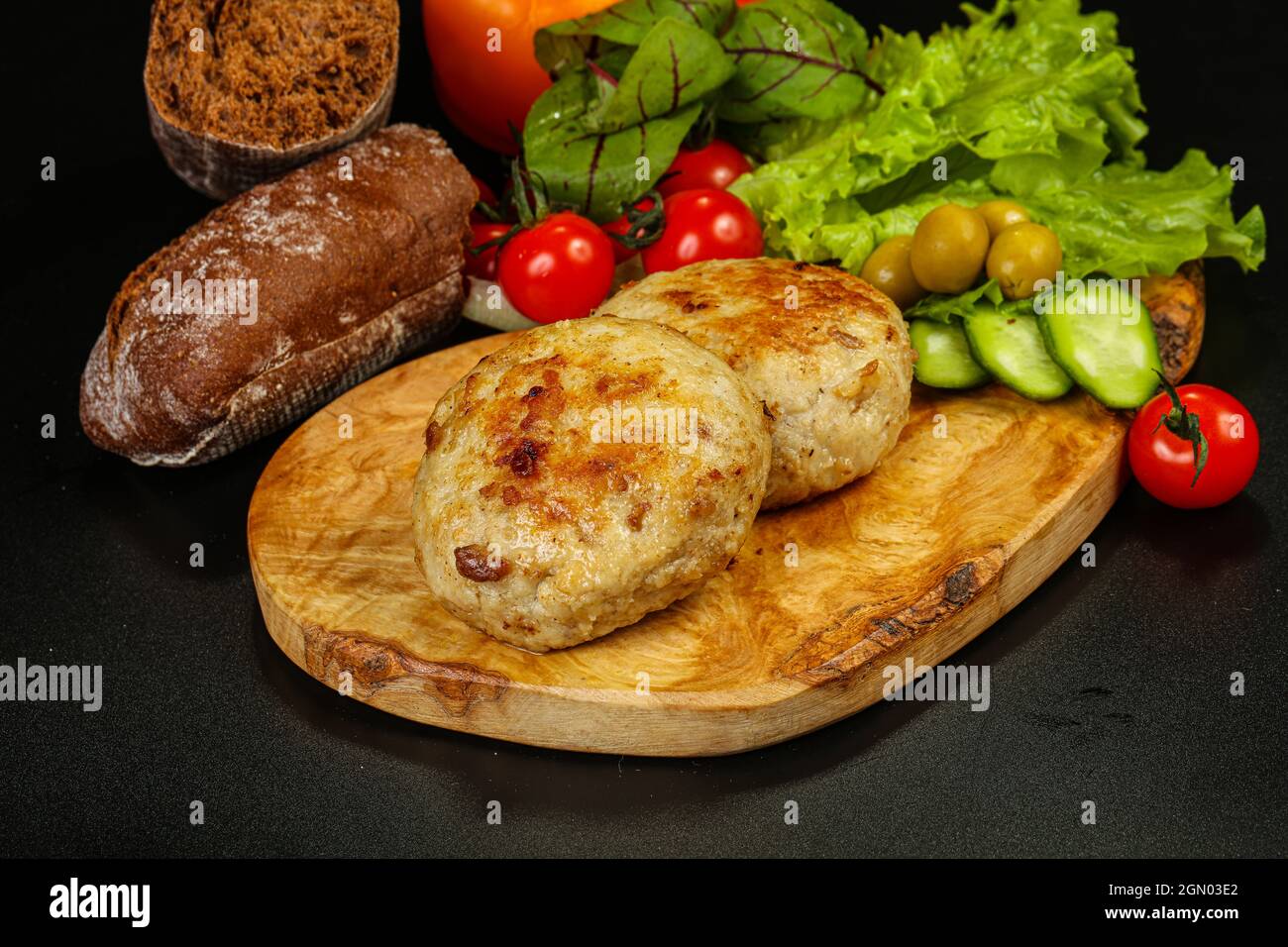 Homemade roasted cutlet with minced meat Stock Photo - Alamy