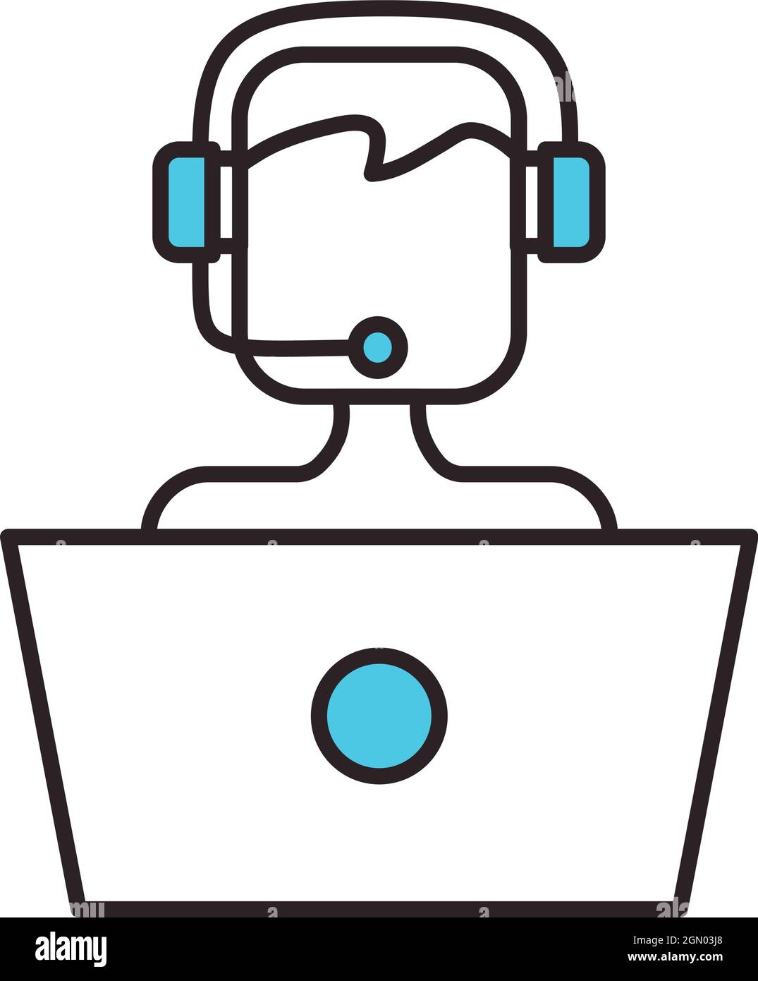 agent with headset Stock Vector Image & Art - Alamy