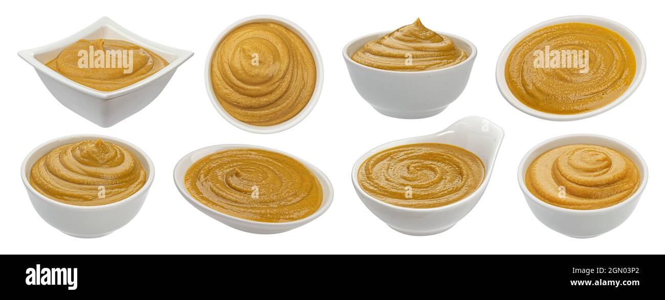 Mustard isolated on white background, collection Stock Photo - Alamy