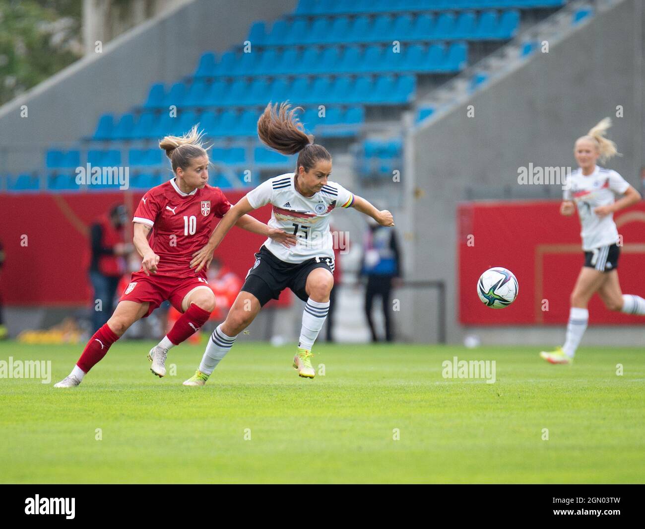 Jelena Cankovic (10 Serbia) v Sara Daebritz 13 (Germany) during the ...