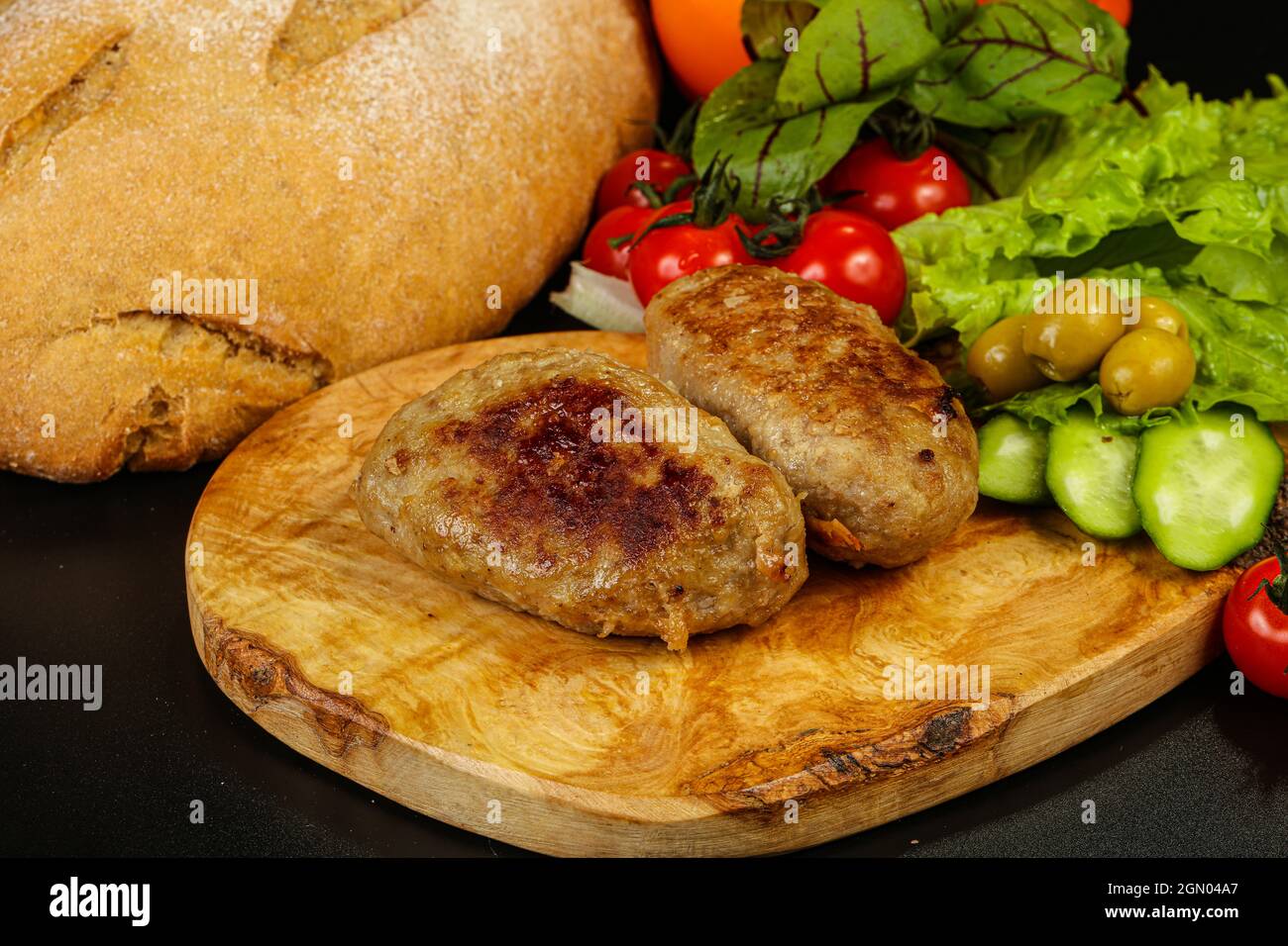 Homemade roasted cutlet with minced meat Stock Photo - Alamy