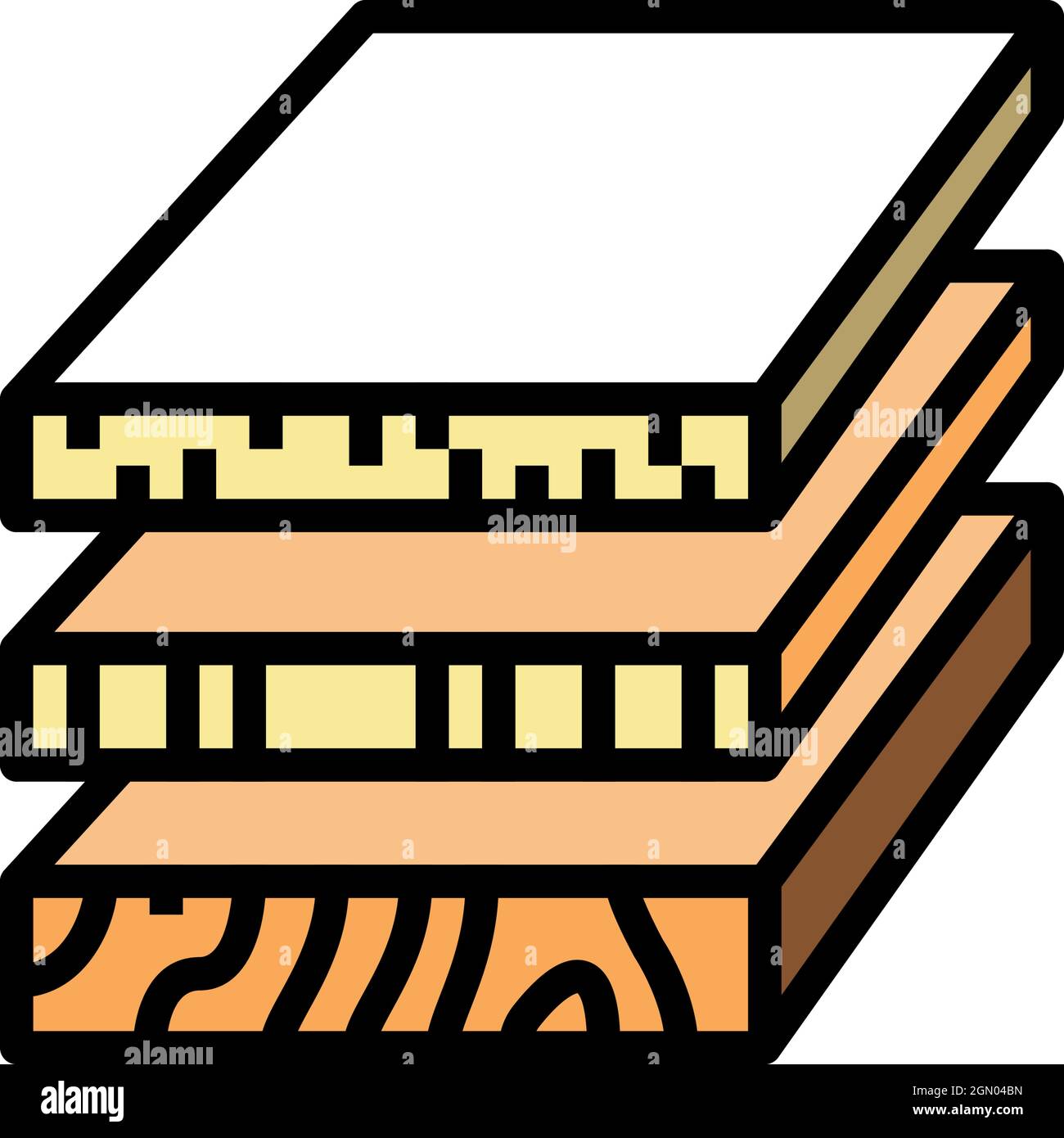 sheets of wood materials color icon vector illustration Stock Vector ...