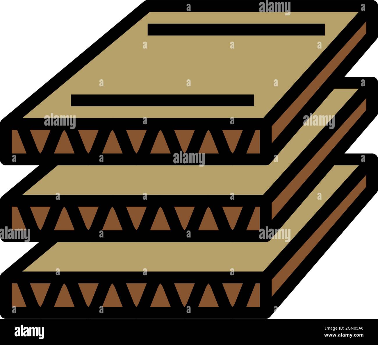 cardboard layers color icon vector illustration Stock Vector Image ...