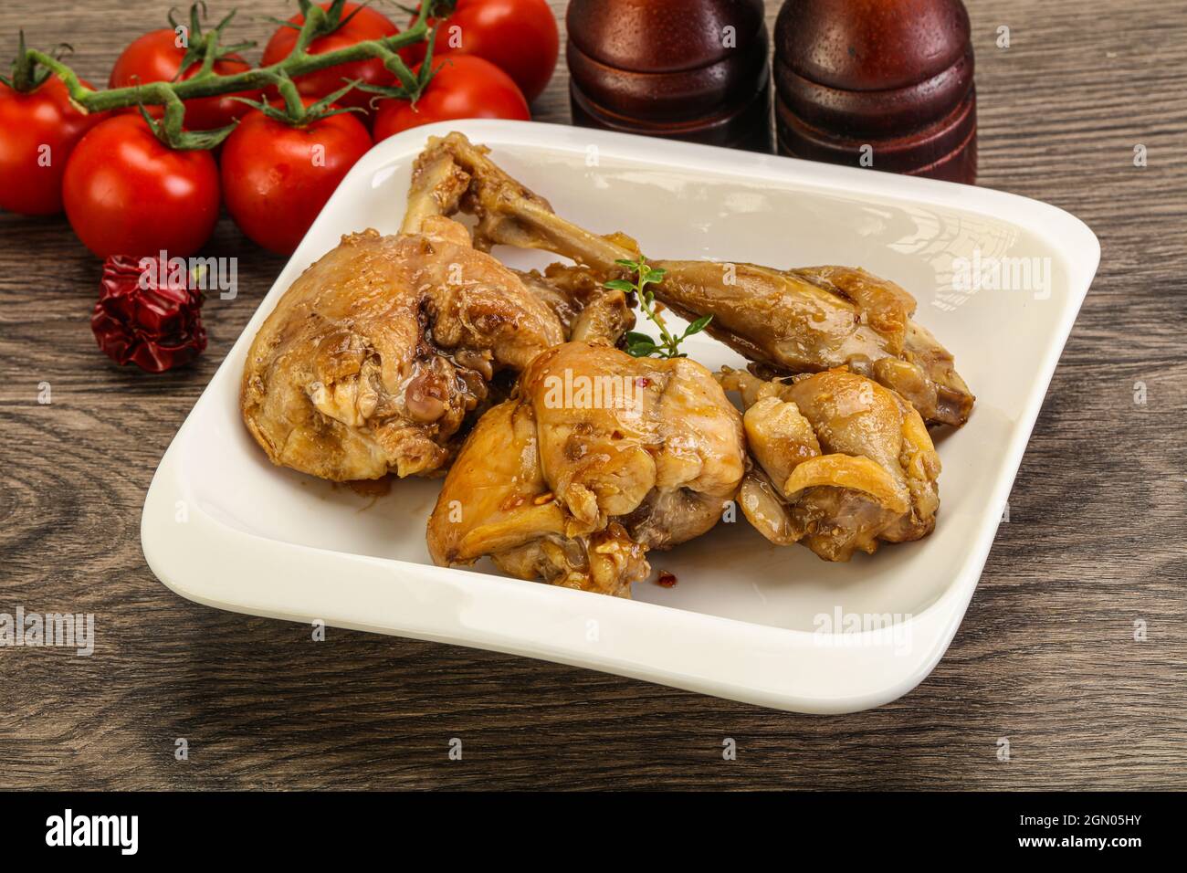 Rabbit stew in sweet and spicy sauce Stock Photo - Alamy