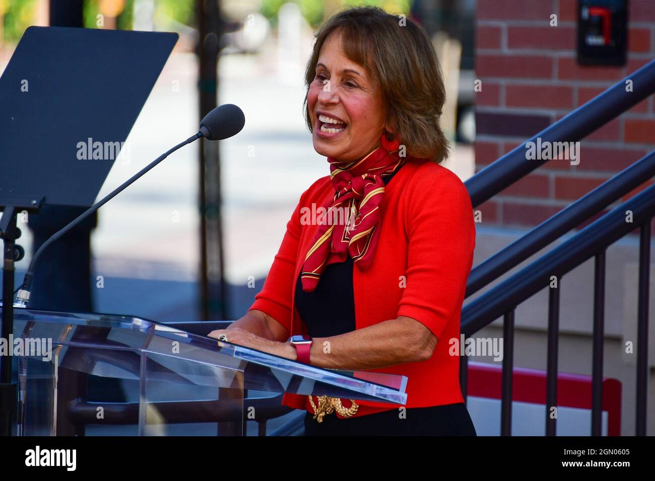 University of Southwen California president Carol Folt during a ...