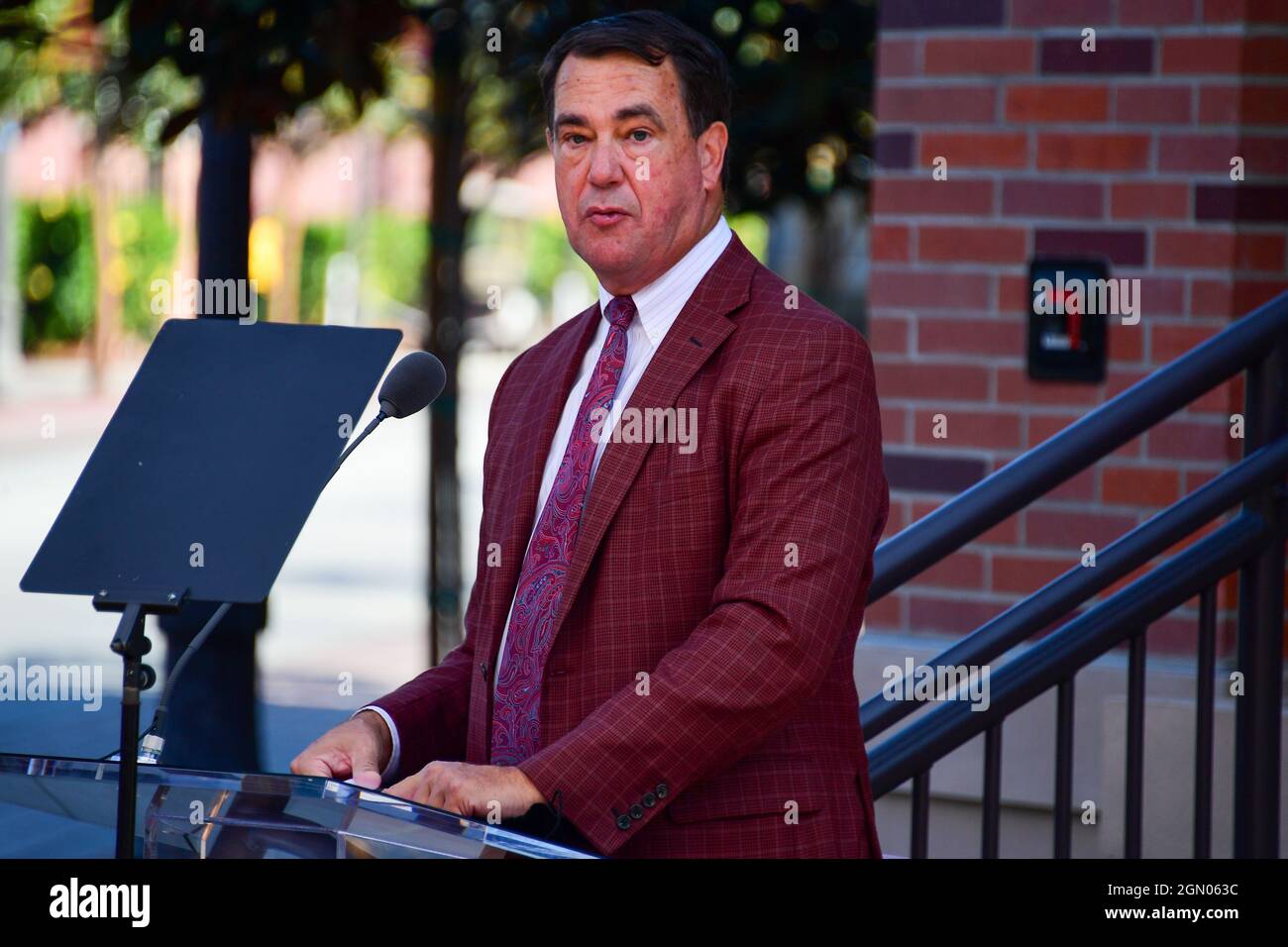Southern California Trojans athletic director Mike Bohn during a ...