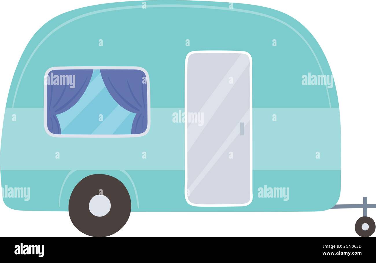 trailer camping cartoon Stock Vector Image & Art - Alamy