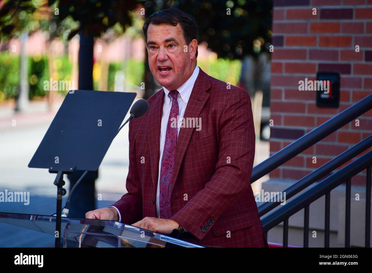 Southern California Trojans athletic director Mike Bohn during a ...