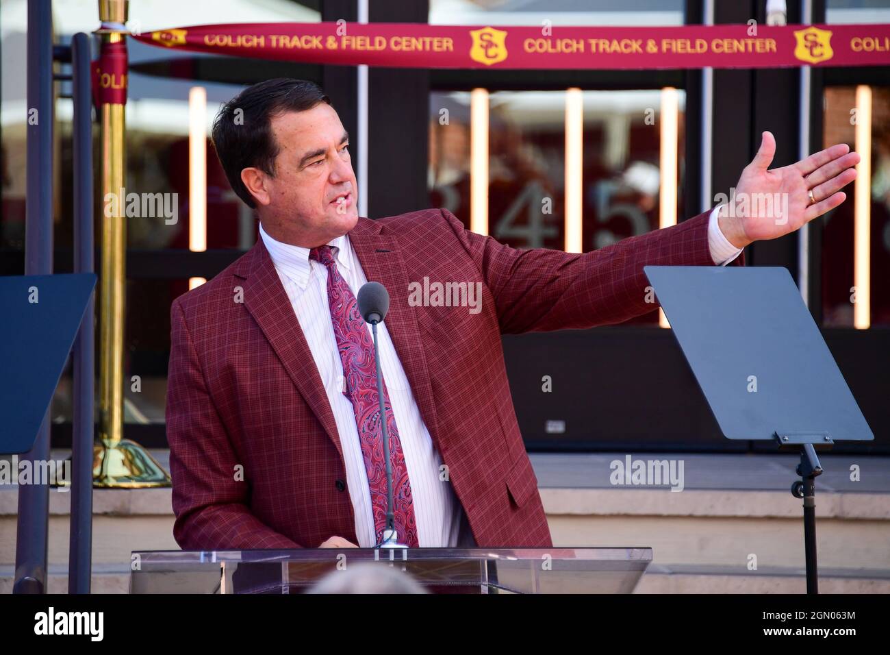 Southern California Trojans athletic director Mike Bohn during a ...