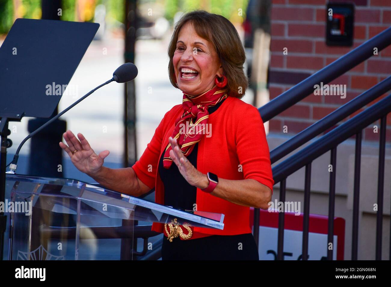 University of Southwen California president Carol Folt during a ...